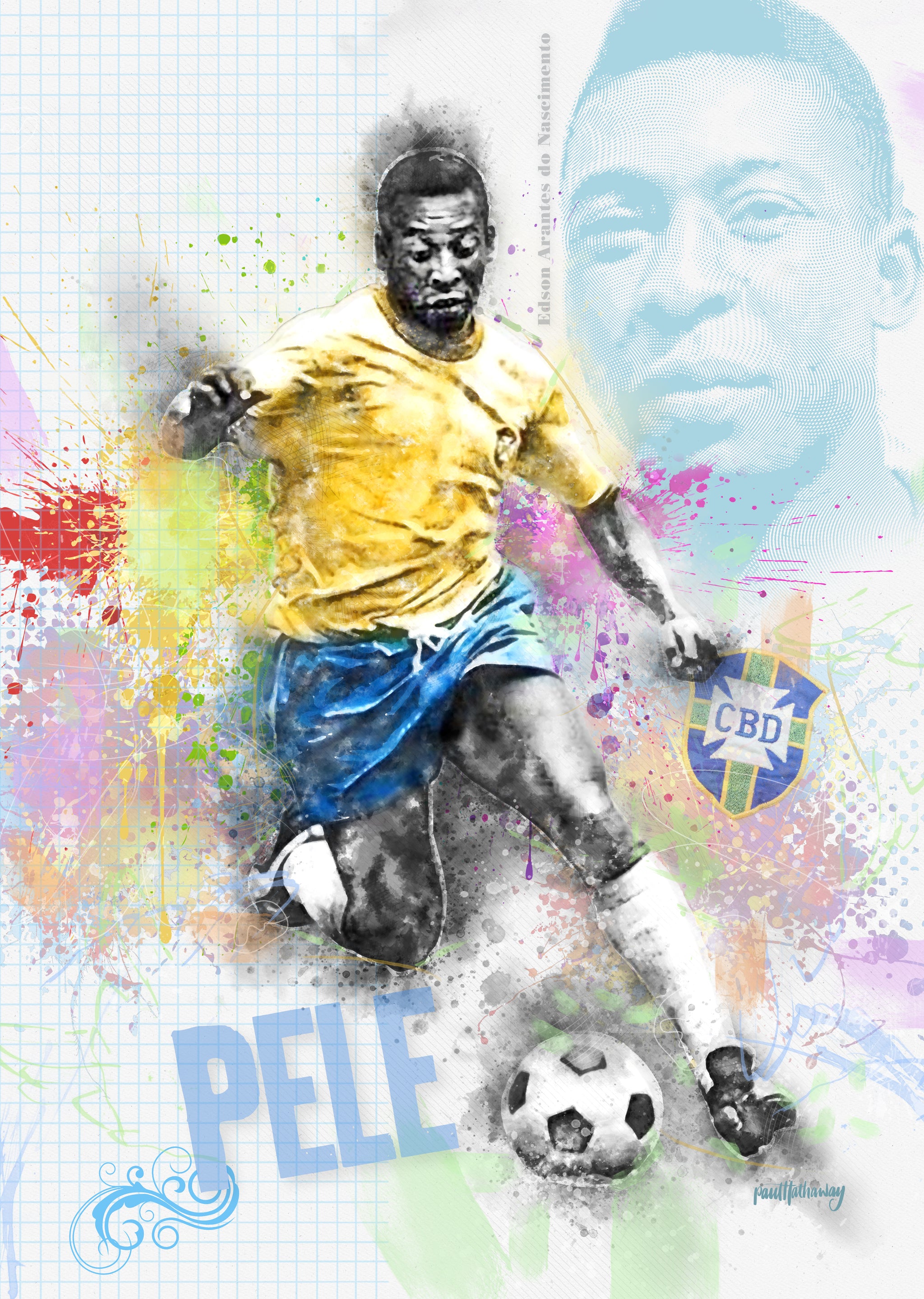 Pele - Football Art Print – Arty Print Creations