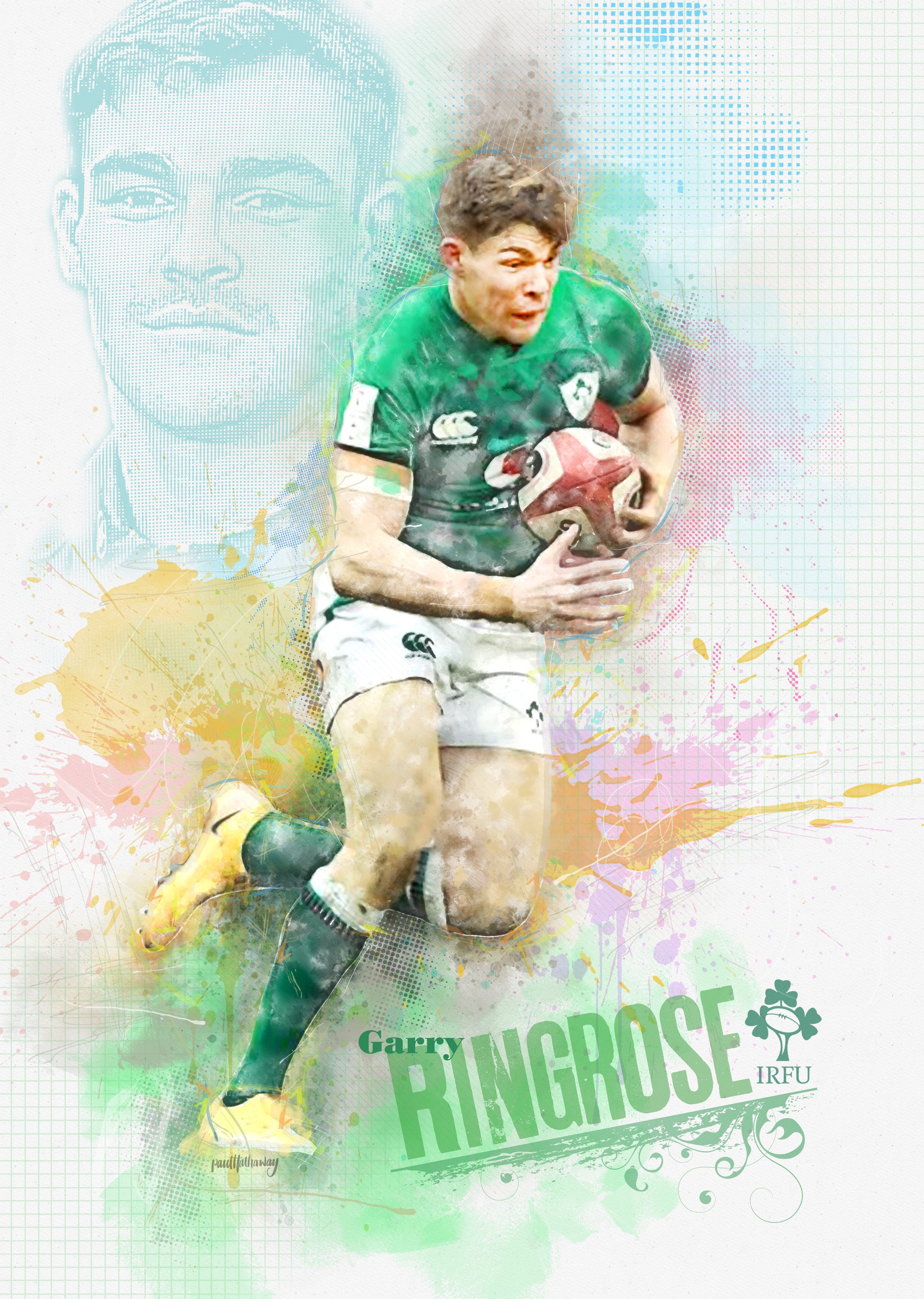 Garry Ringrose - Irish Rugby Art Print – Arty Print Creations
