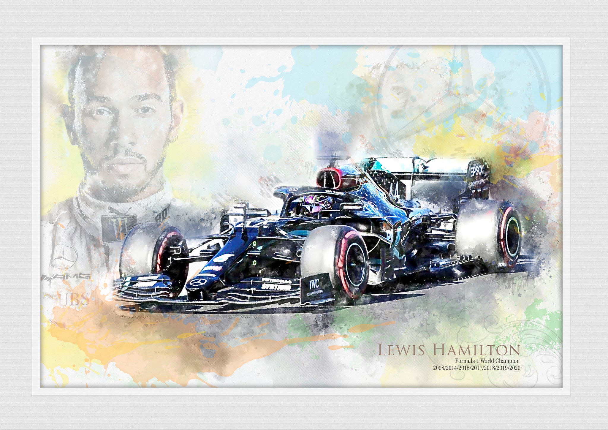 Lewis Hamilton - Motor Racing Art Print – Arty Print Creations